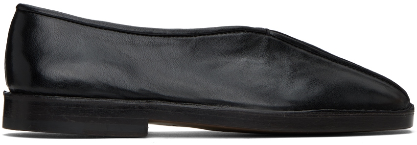 Lemaire Piped Flat Slippers - Black | Editorialist